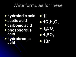 Nomenclature 4 acid base | PPT