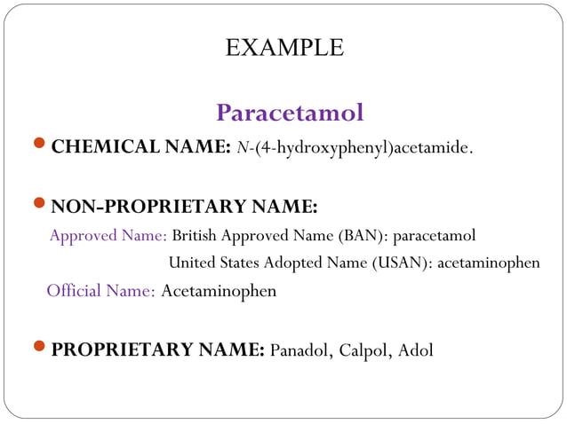 Nomenclature and classification of drugs | PPT