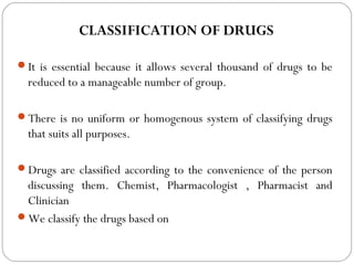 Nomenclature and classification of drugs | PPT