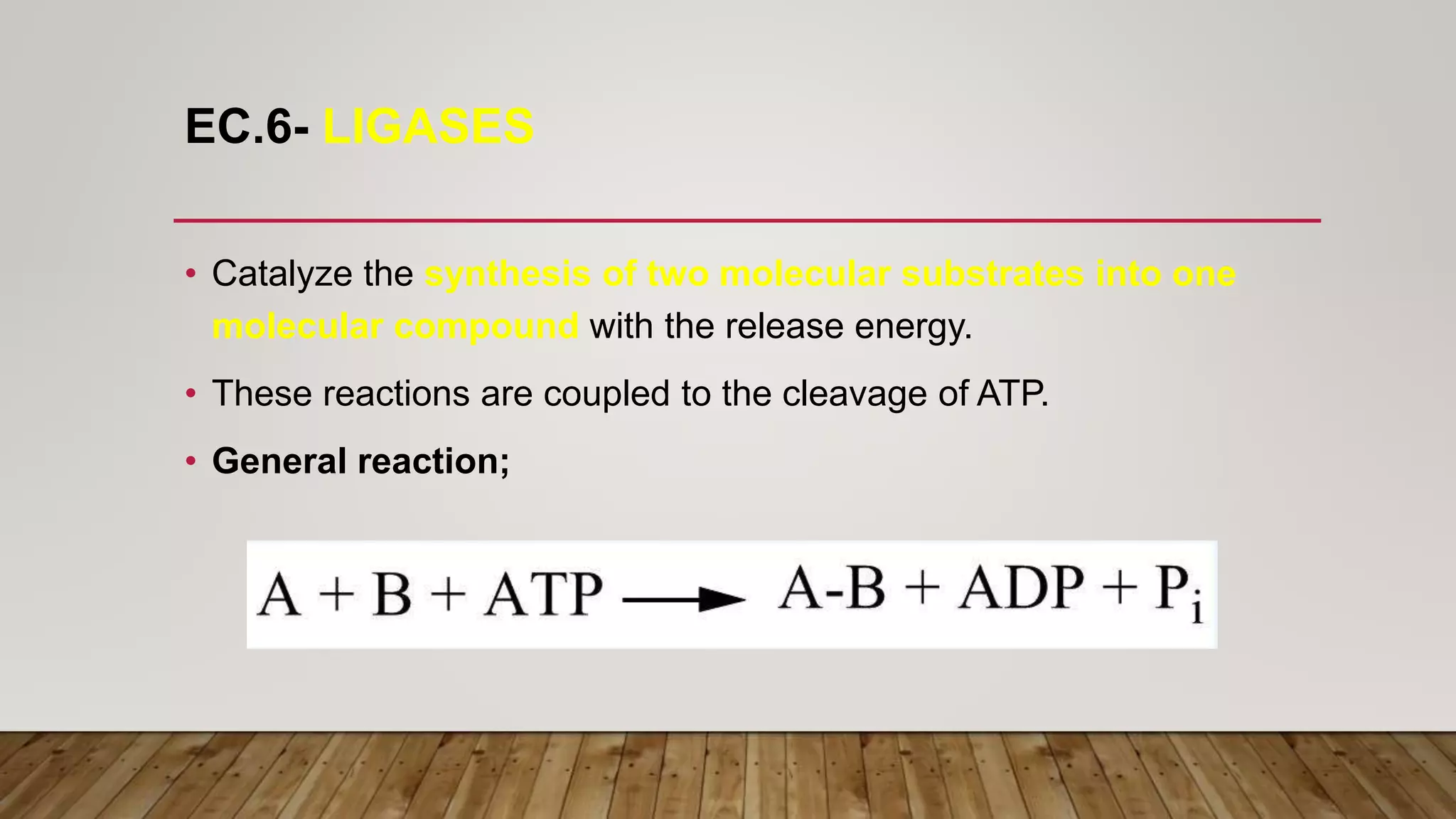 Nomenclature and Classification of enzyme | PPTX