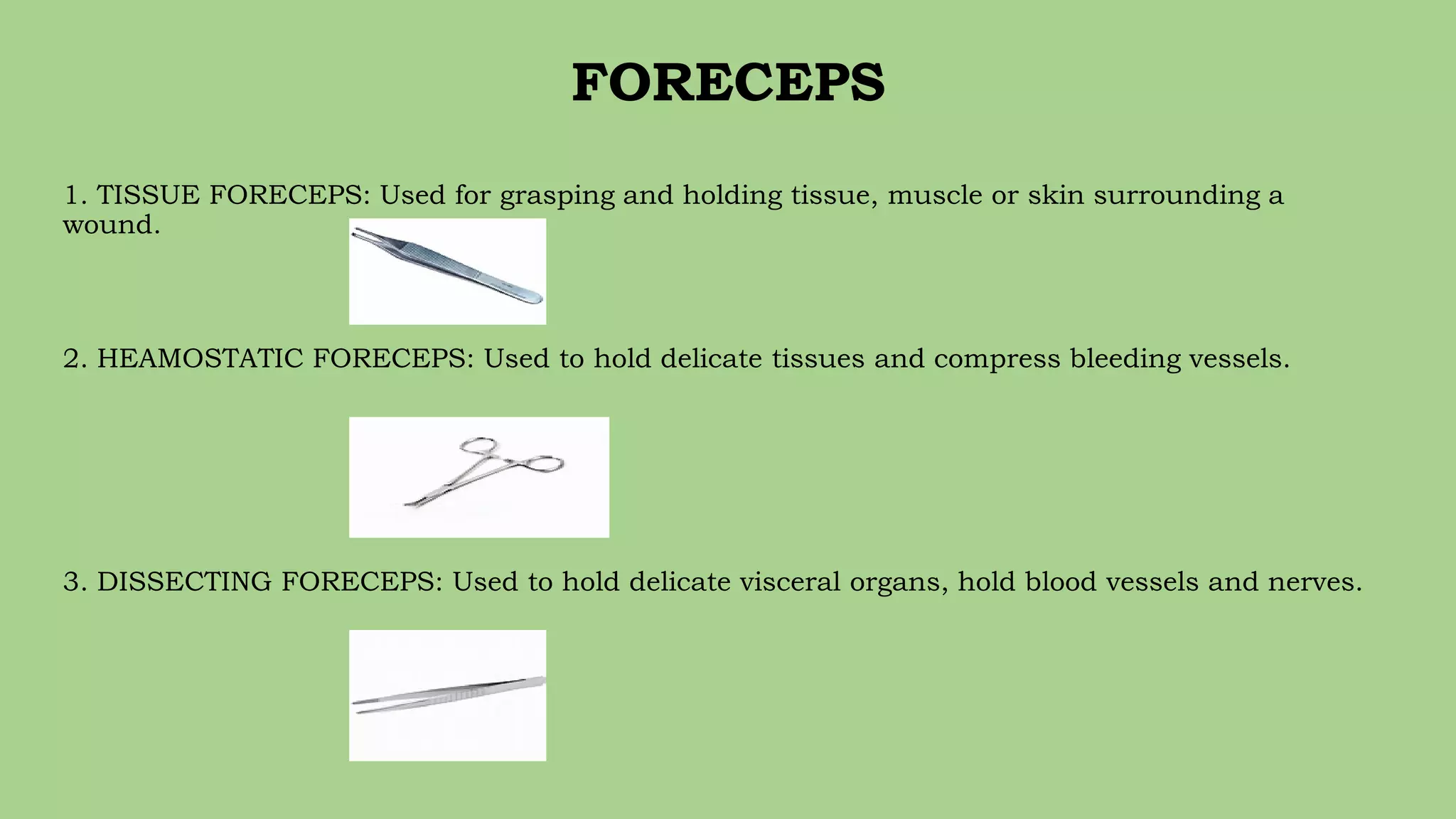 Nomenclature and uses of surgical instruments and hospital equipments | PDF