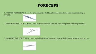 Nomenclature and uses of surgical instruments and hospital equipments | PDF