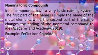 NOMENCLATURE AND WRITING CHEMICAL FORMULAS OF CHEMICAL COMPOUNDS.pptx