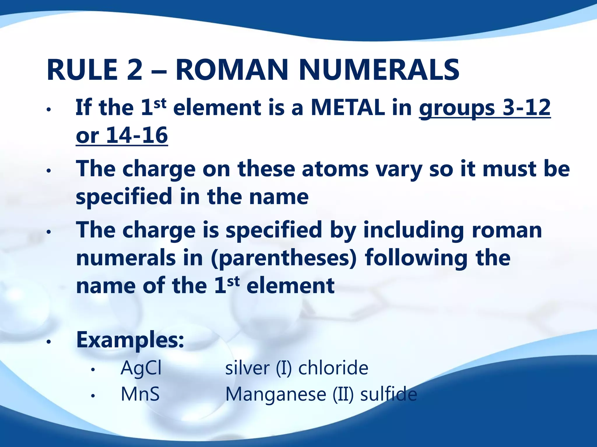 Nomenclature naming compounds ppt | PDF | Chemistry | Science