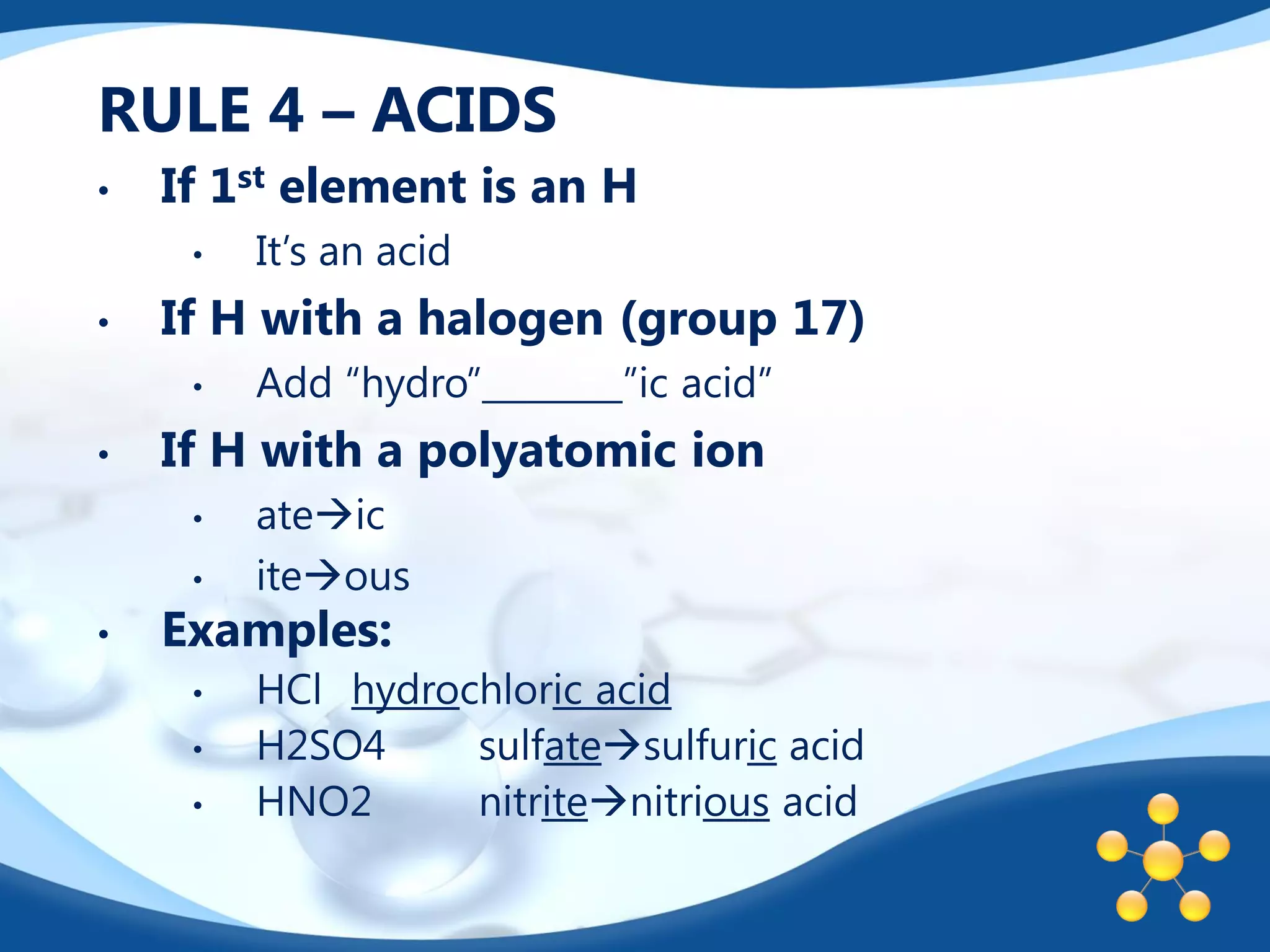 Nomenclature naming compounds ppt | PDF | Chemistry | Science