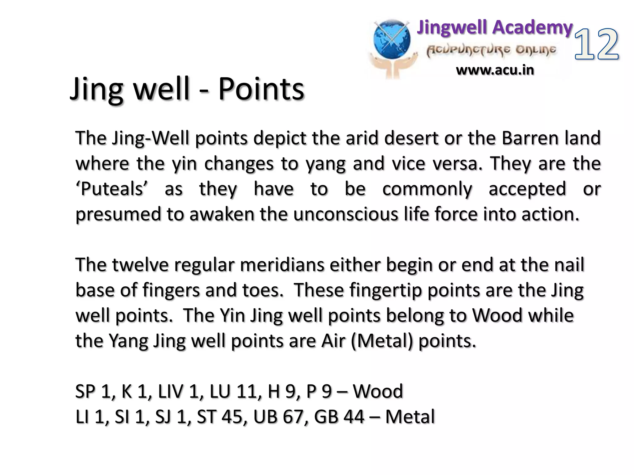 Nomenclature of acu points | PPTX
