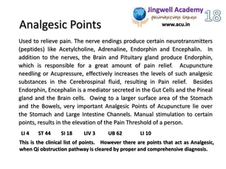 Nomenclature of acu points | PPTX