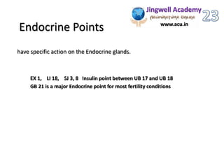 Nomenclature of acu points | PPTX