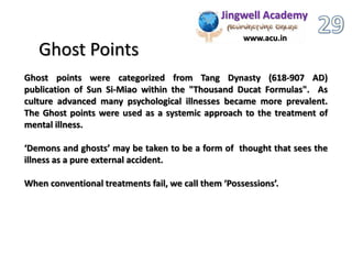 Nomenclature of acu points | PPTX