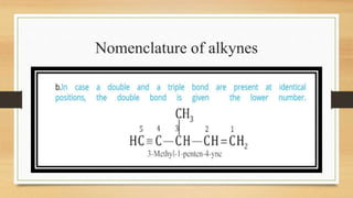 Nomenclature of alkynes | PPTX