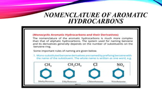 Nomenclature of aromatic hydrocarbons | PPTX