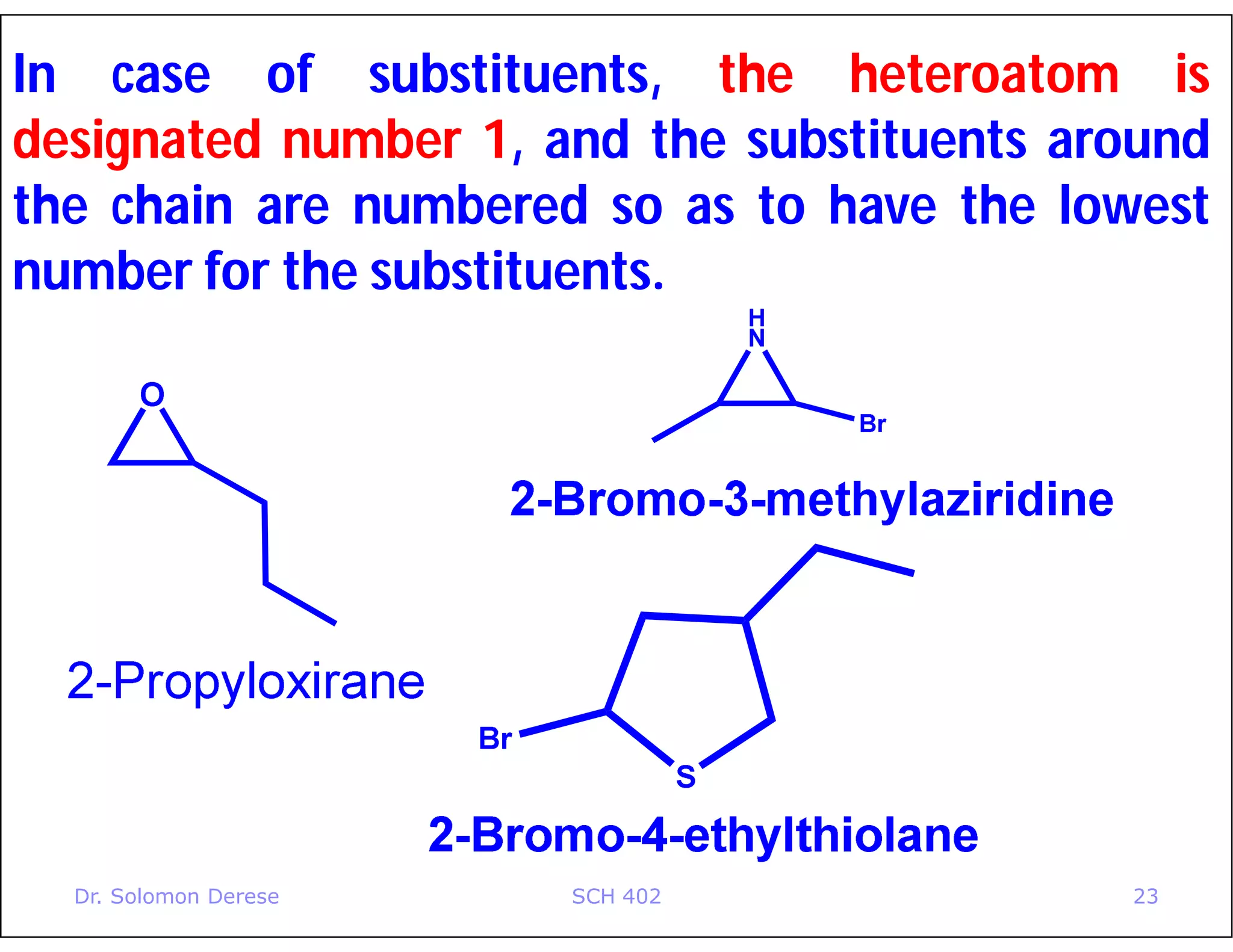 Nomenclature of heterocyclic compounds | PDF