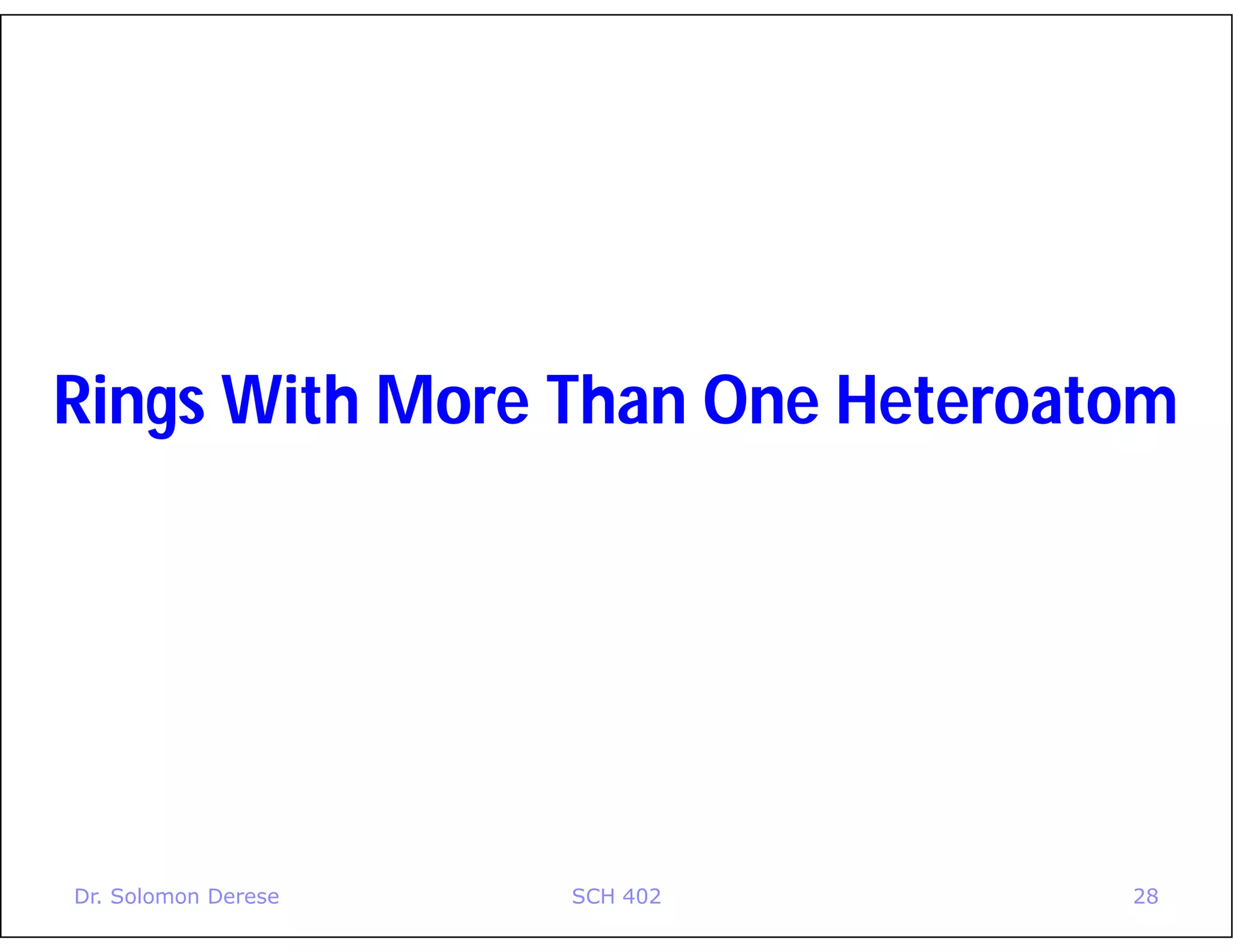Nomenclature of heterocyclic compounds | PDF
