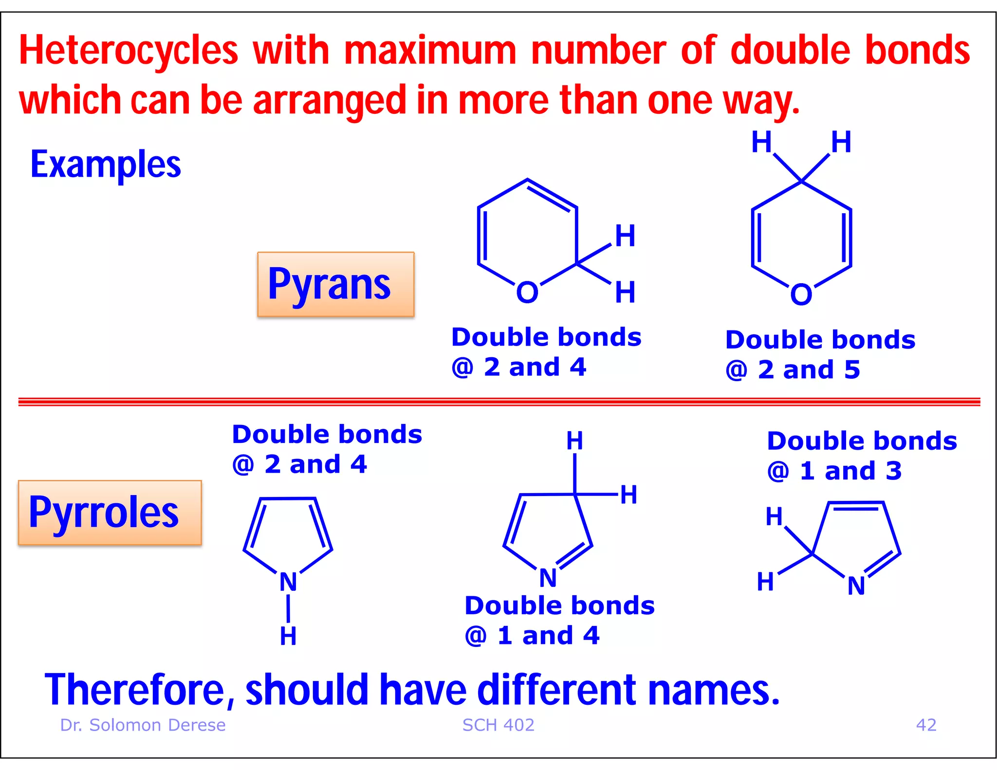Nomenclature of heterocyclic compounds | PDF