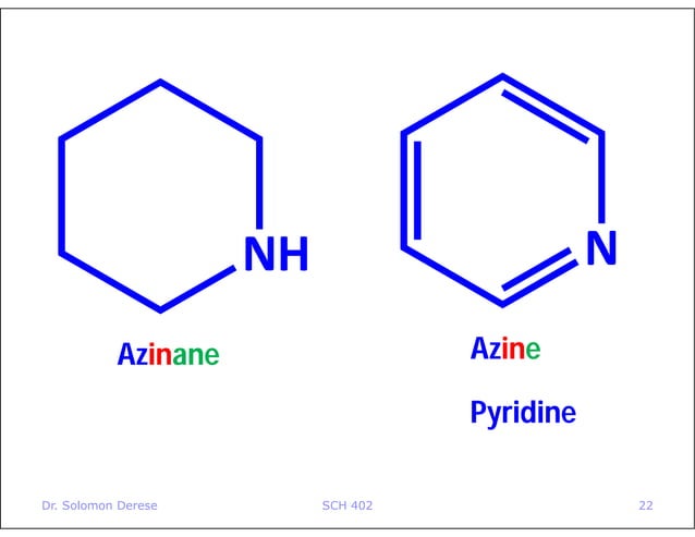 Nomenclature of heterocyclic compounds | PDF | Chemistry | Science