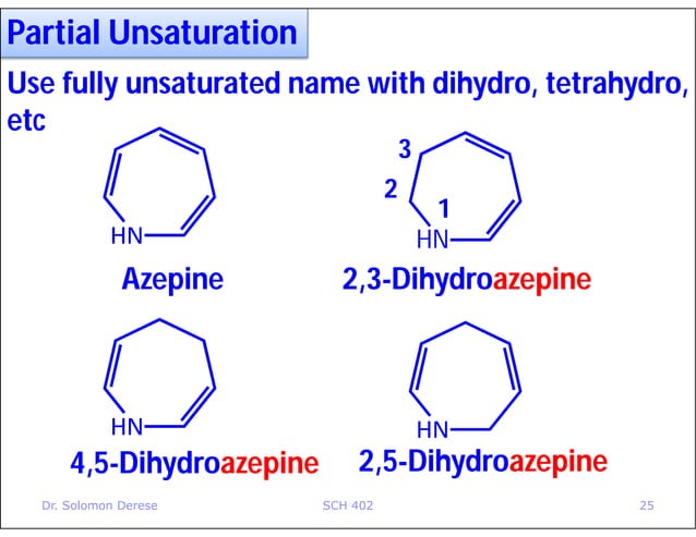 Nomenclature of heterocyclic compounds | PDF | Chemistry | Science