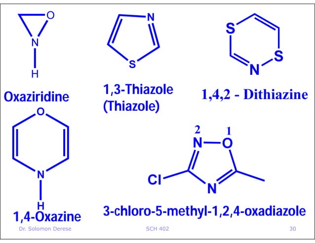 Nomenclature of heterocyclic compounds | PDF | Chemistry | Science