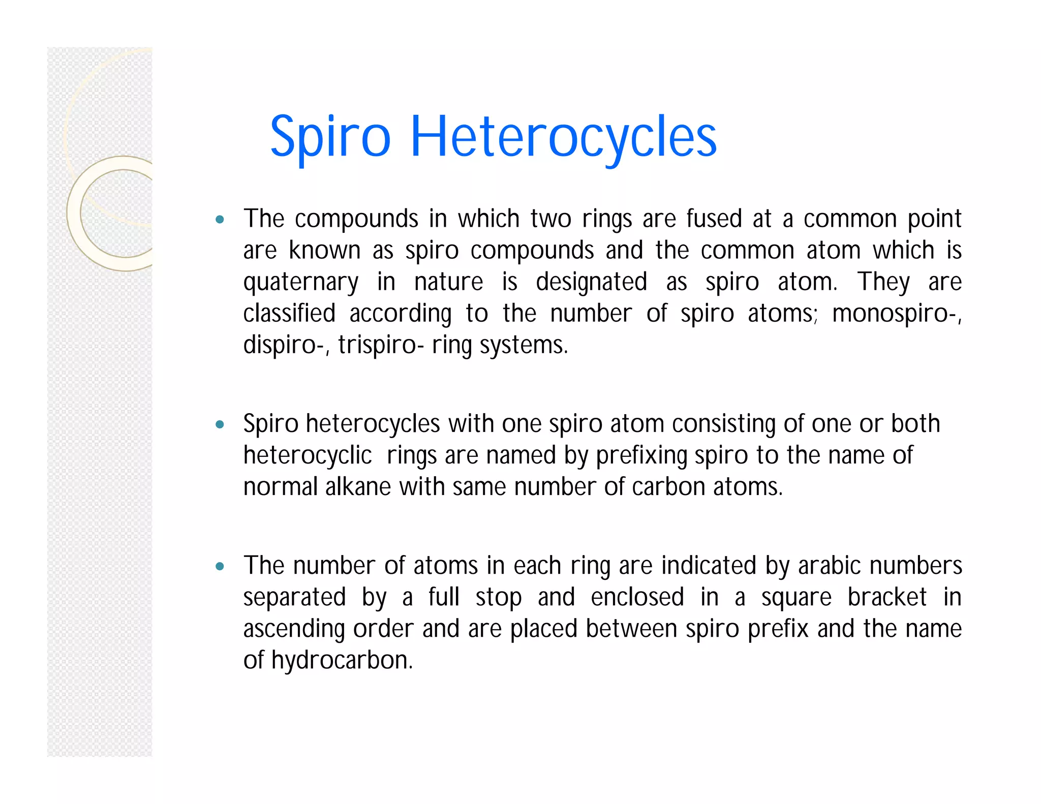 Nomenclature of heterocyclic compounds | PDF