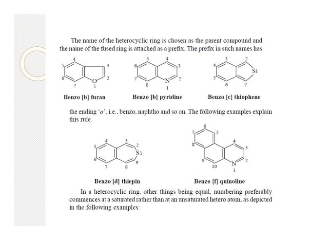 Nomenclature of heterocyclic compounds | PDF | Chemistry | Science