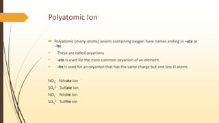 Nomenclature of inorganic Compounds | PPTX