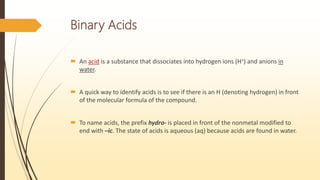 Nomenclature of inorganic Compounds | PPTX