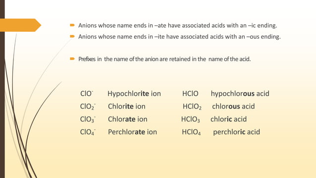 Nomenclature of inorganic Compounds | PPTX