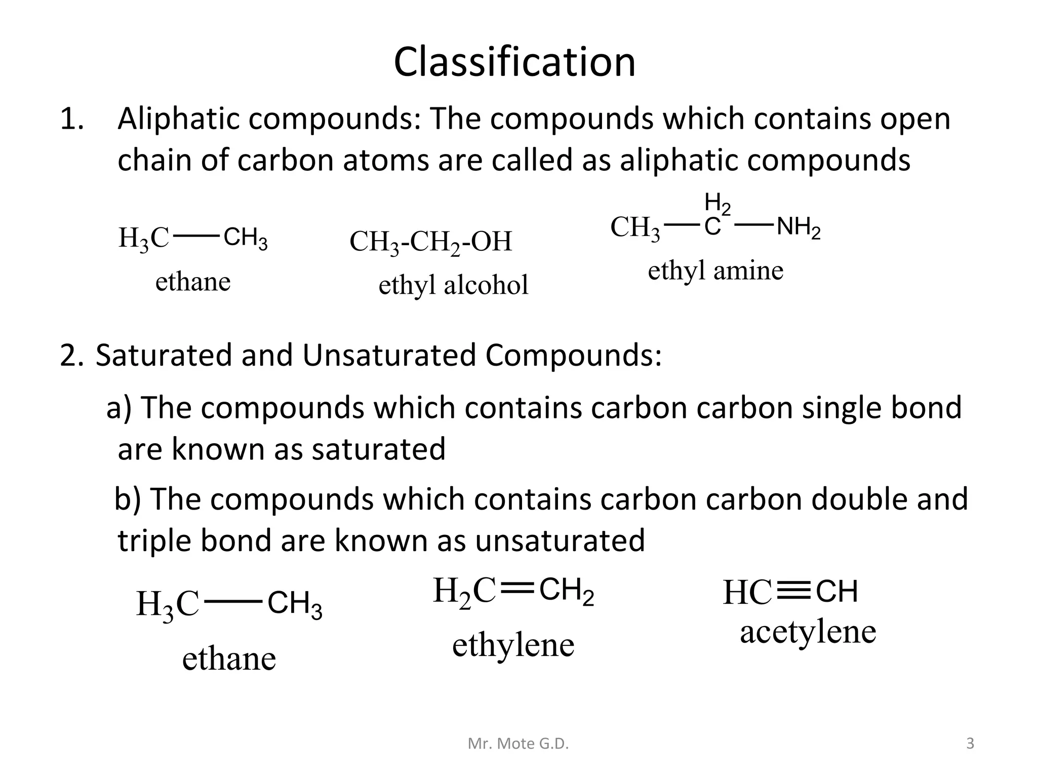 Classification, Nomenclature and structural isomerism of organic ...