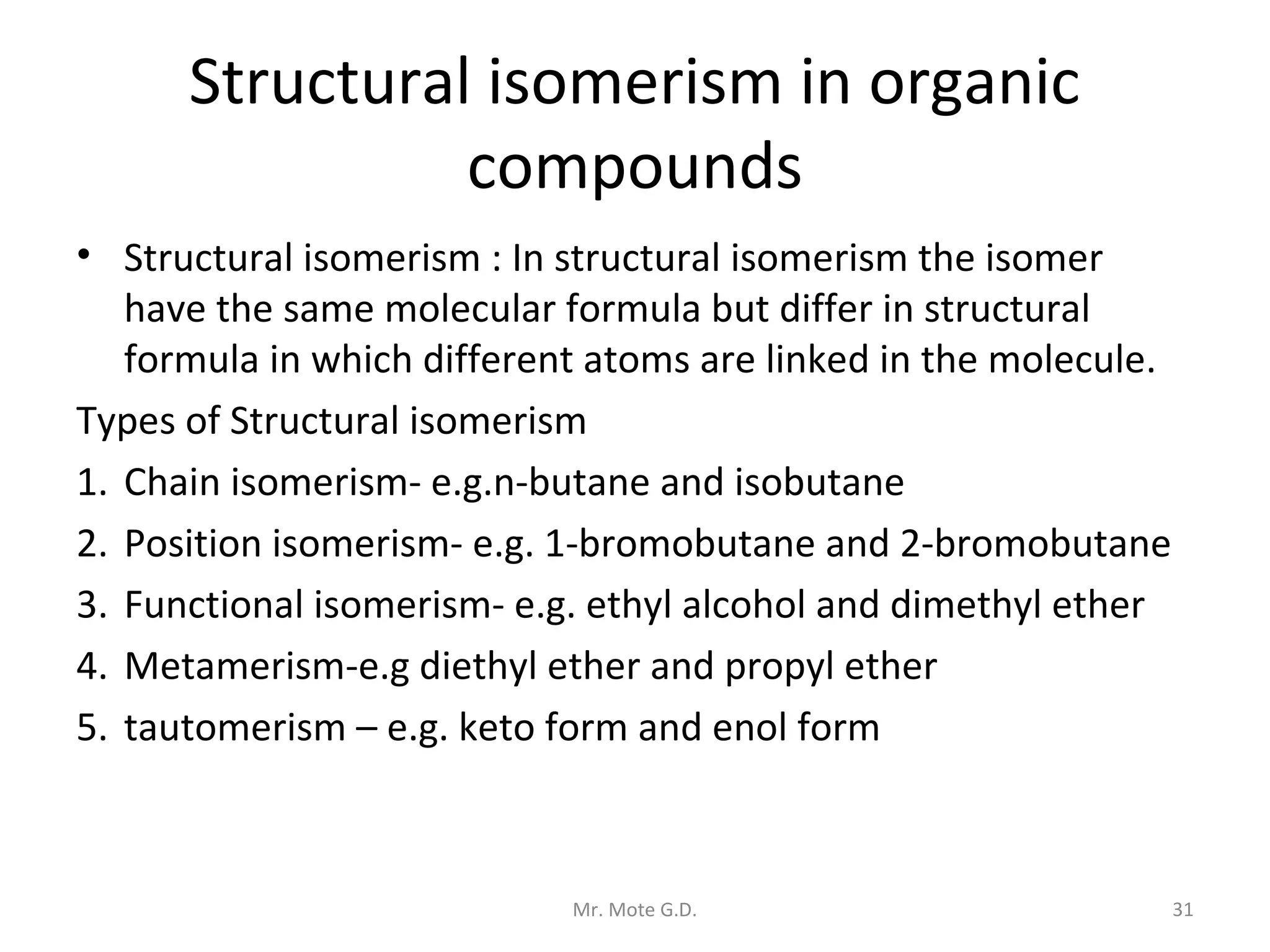 Classification, Nomenclature and structural isomerism of organic ...