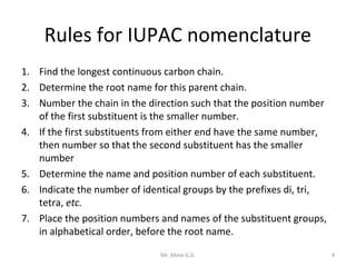 Classification, Nomenclature and structural isomerism of organic ...