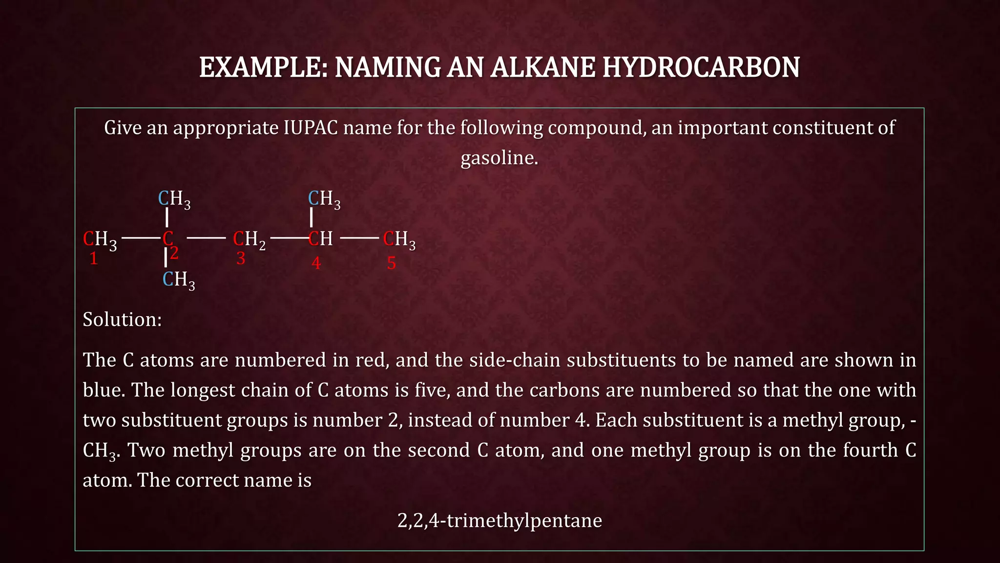 Nomenclature of Organic Compounds (IUPAC) | PPTX