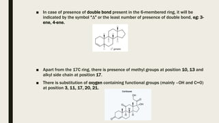 Nomenclature of steroids | PPTX