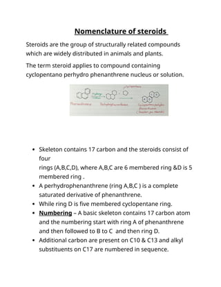 nomenclature of steroids ........................ | DOCX