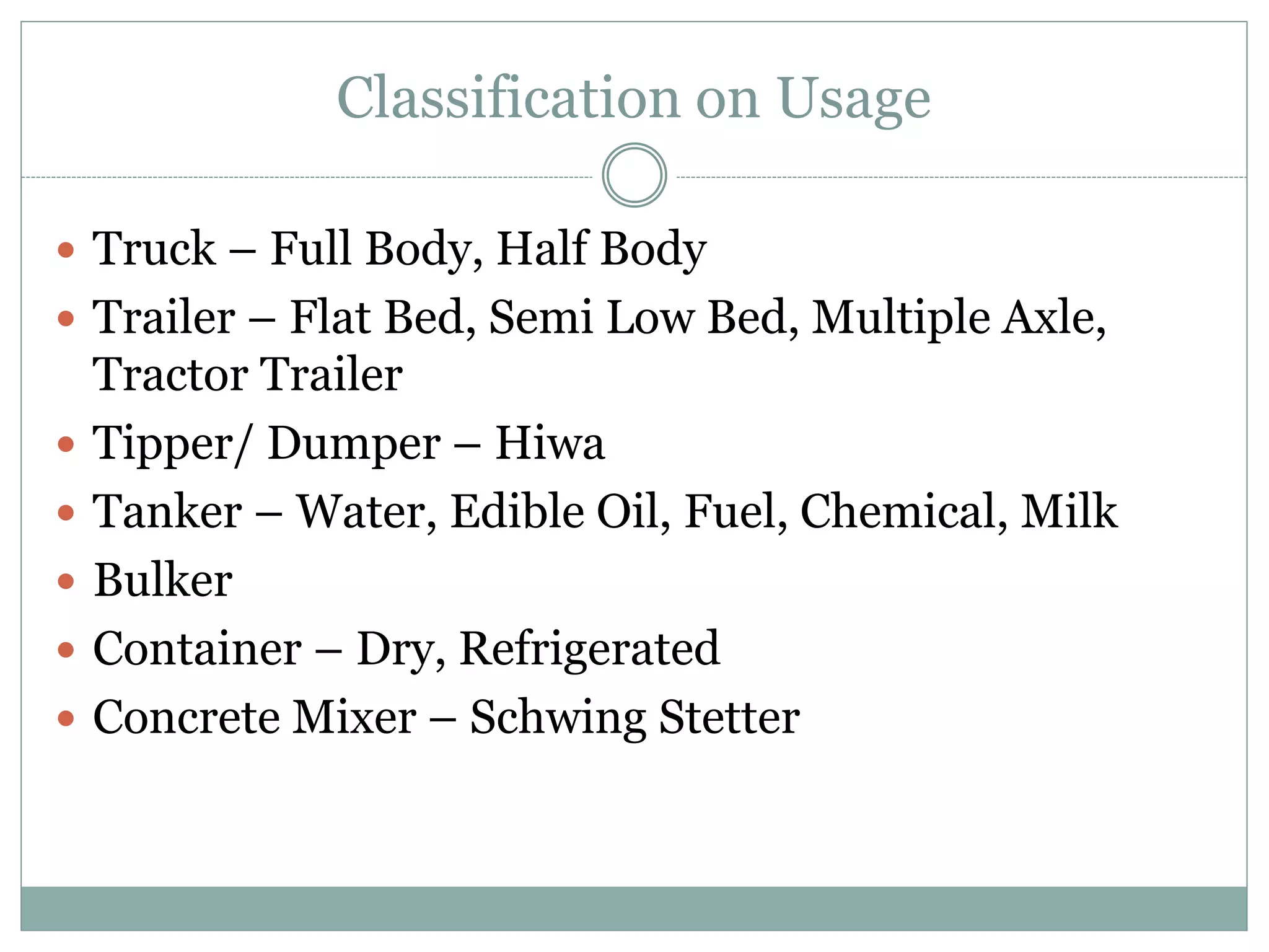 Nomenclature of vehicle | PPTX