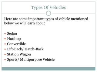 Nomenclature of vehicle | PPTX