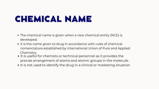 Nomenculture of Drugs_ Used to identify a drug | PDF
