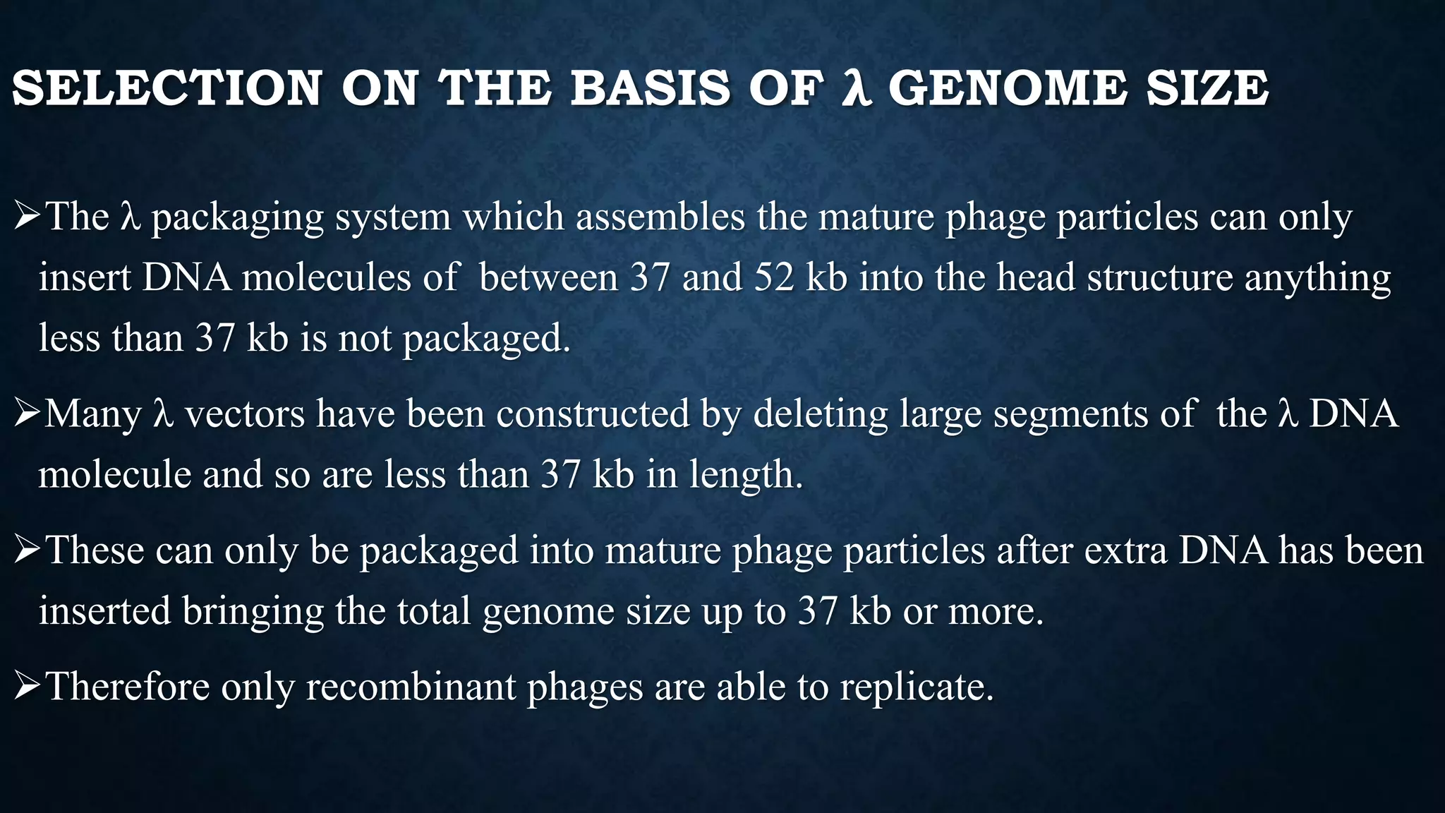 transfection and invitro packaging of phage genome | PPTX