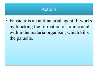 anti malarial drugs | PPT