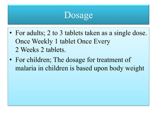 anti malarial drugs | PPTX