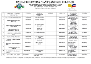Listado Completo de Estudiantes y Representantes de Bachillerato en ...