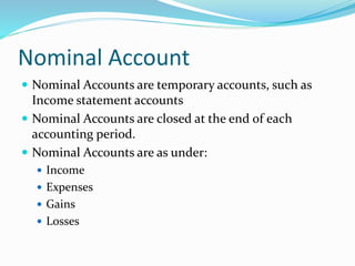 Nominal and real accounts | PPTX