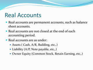 Nominal and real accounts | PPTX
