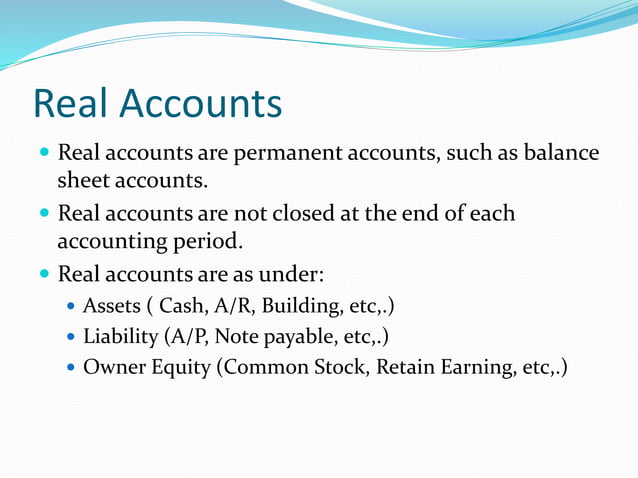 Nominal and real accounts | PPTX