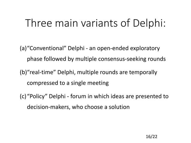 Nominal group technique and Delphi method (Consensus methods) | PPTX