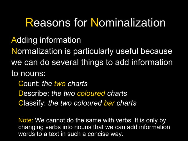 Nominalization | PPT
