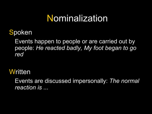 Nominalization | PPT