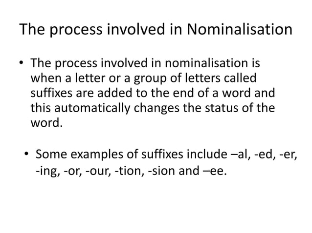 Nominalisation of adjectives | PPTX