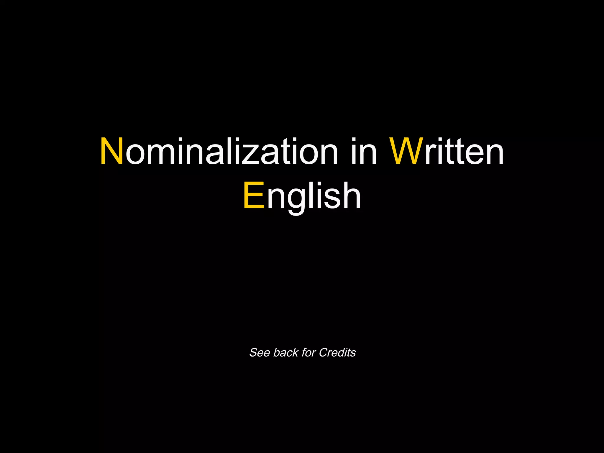 Nominalization intro | PPT