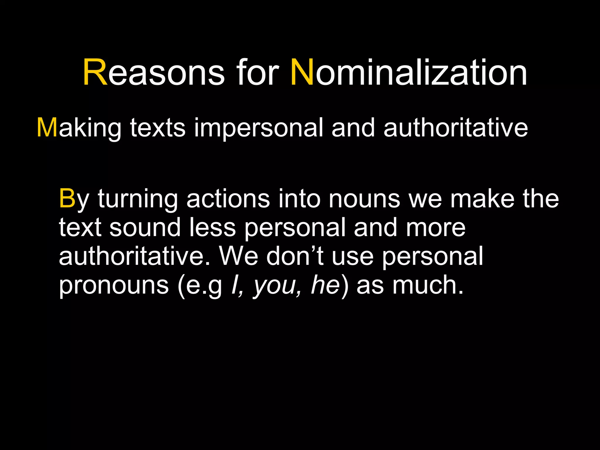 Nominalization intro | PPT
