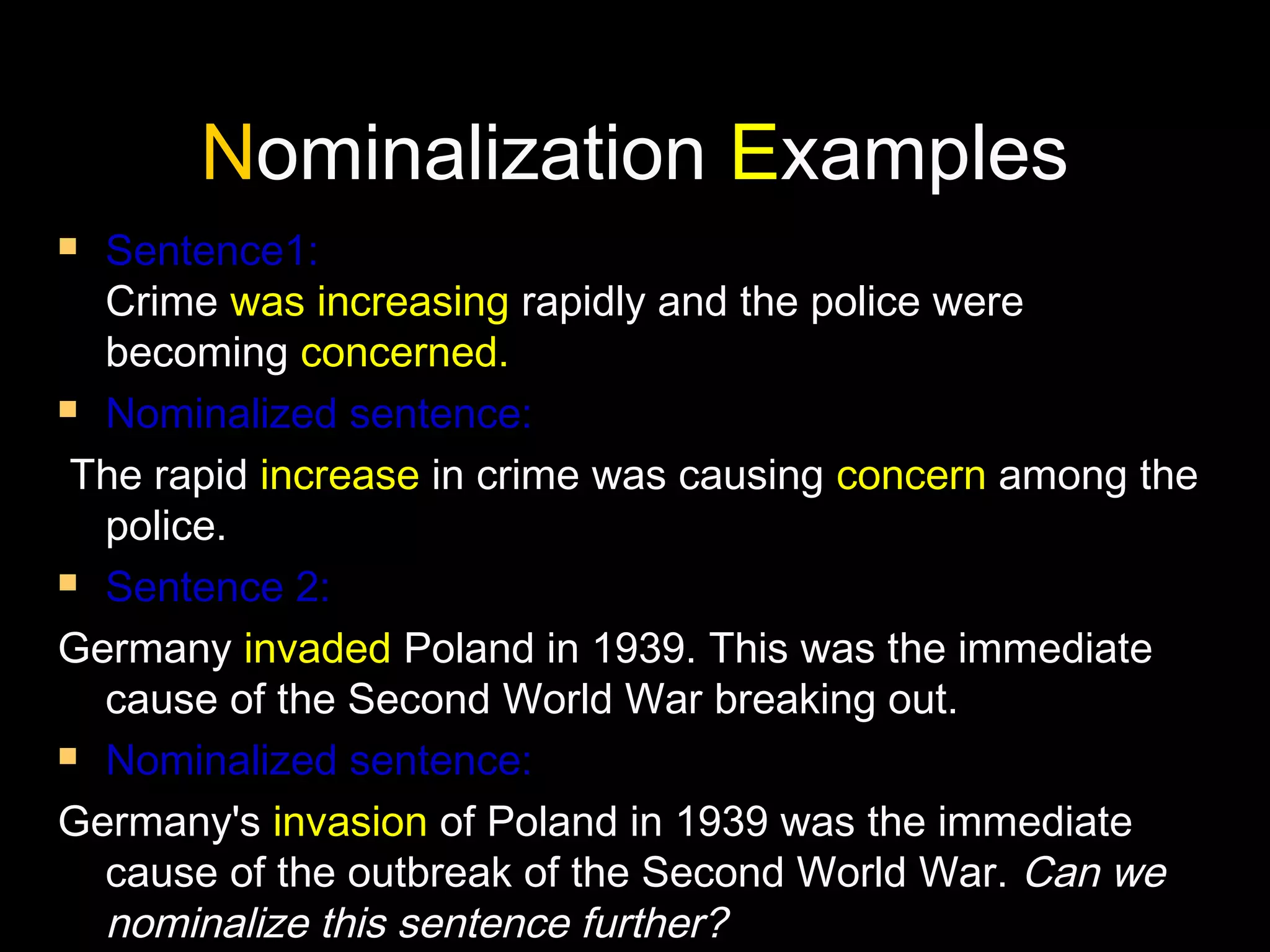 Nominalization intro | PPT