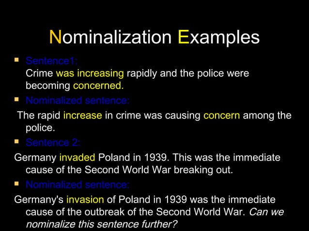 Nominalization intro | PPT